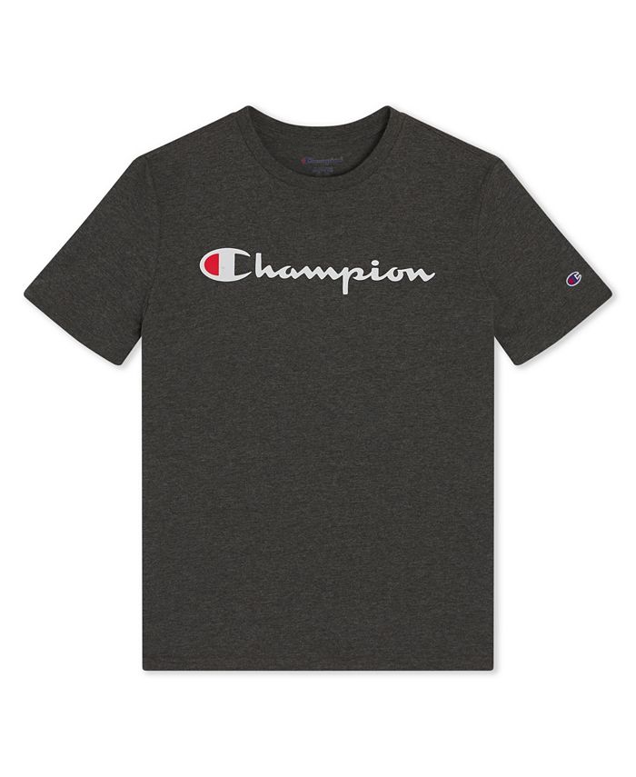 Champion Big Boys Classic Script Logo T-shirt - Macy's