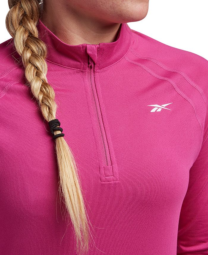 Reebok Women's Identity Performance Quarter Zip Top - Macy's