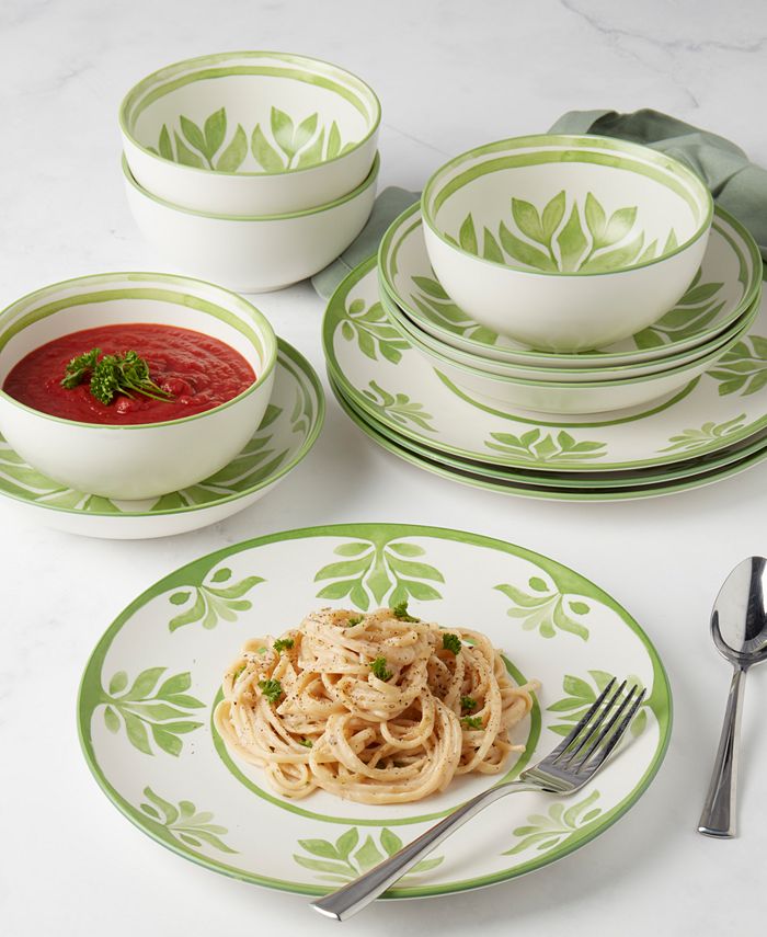 Tabletops Unlimited Bristol Green 12 Pc. Dinnerware Set, Service for 4 ...