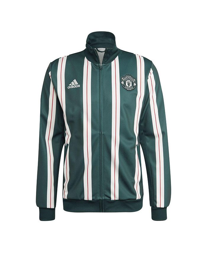 adidas Men's Green Manchester United Lifestyle Full-Zip Track Top - Macy's