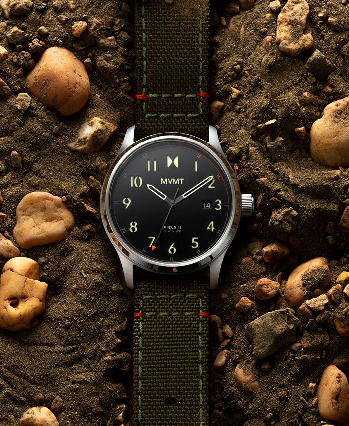 MVMT Field II Men's Green Nylon Watch 41mm - Macy's