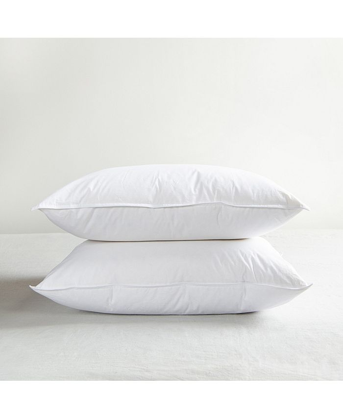 Bokser Home 2 Pack Firm White Duck Feather & Down Bed Pillow - Macy's