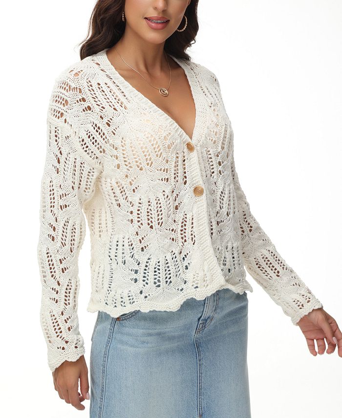 Frye Women's Reese Crochet Cardigan - Macy's