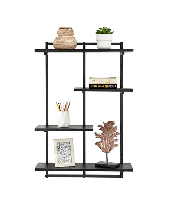 Danya B Rhodes 4 Tier Modern Floating Windowsill Wall Shelf Unit with ...
