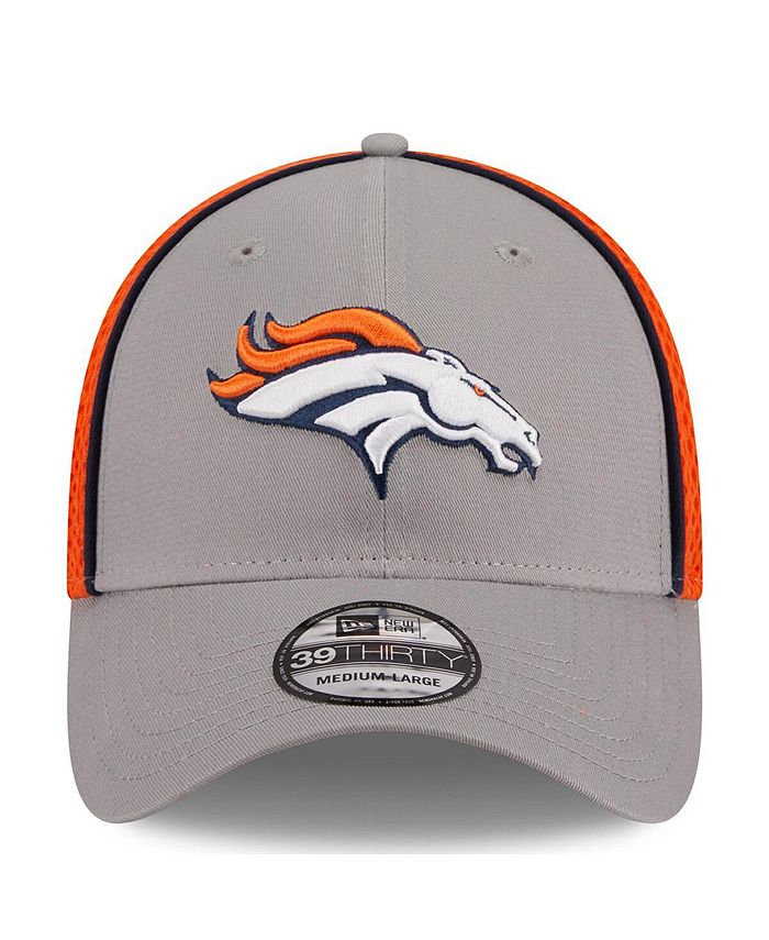 New Era Men's Gray Denver Broncos Pipe 39THIRTY Flex Hat - Macy's