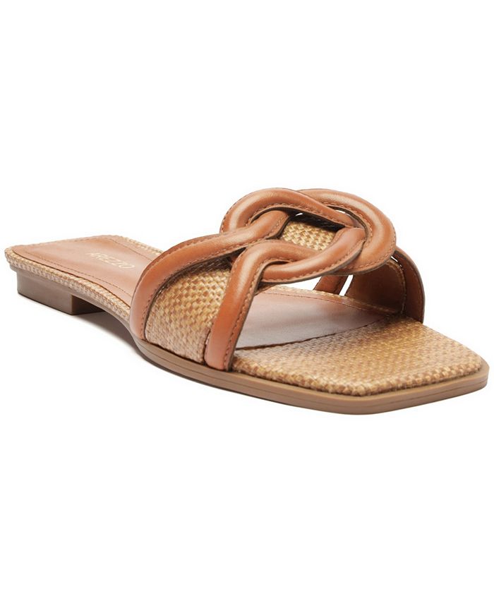 Arezzo Women's Sloane Flat Slide Sandals - Macy's