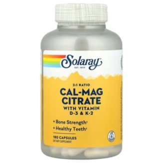 Solaray Cal-Mag Citrate 2:1 Ratio - 180 Capsules - Macy's