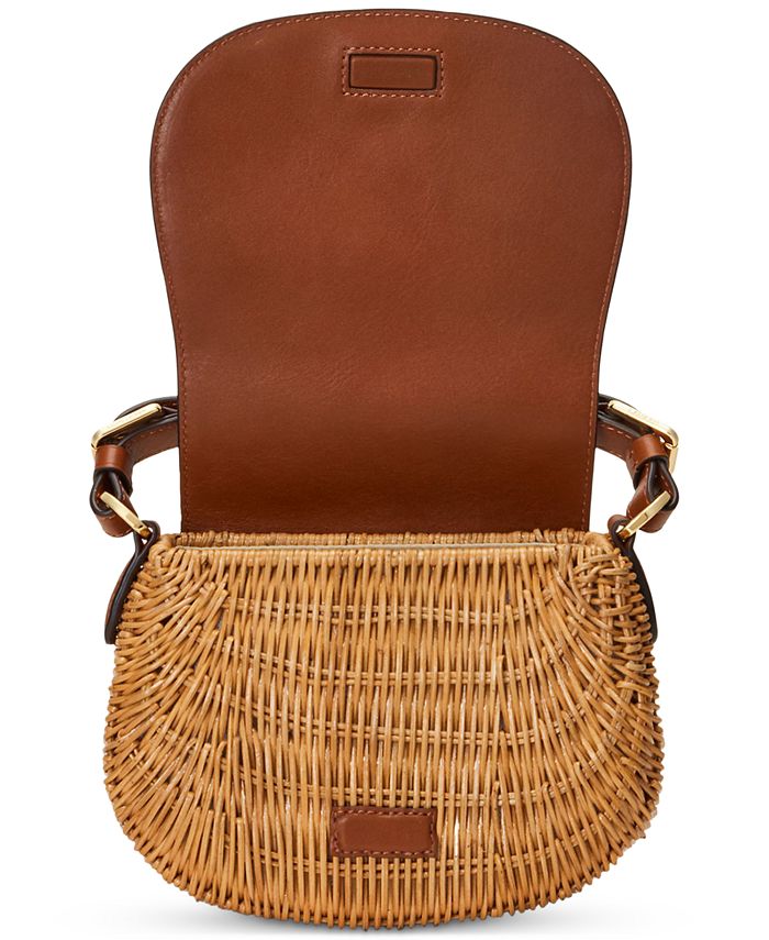 Lauren Ralph Lauren Tanner Rattan Small Crossbody Bag - Macy's