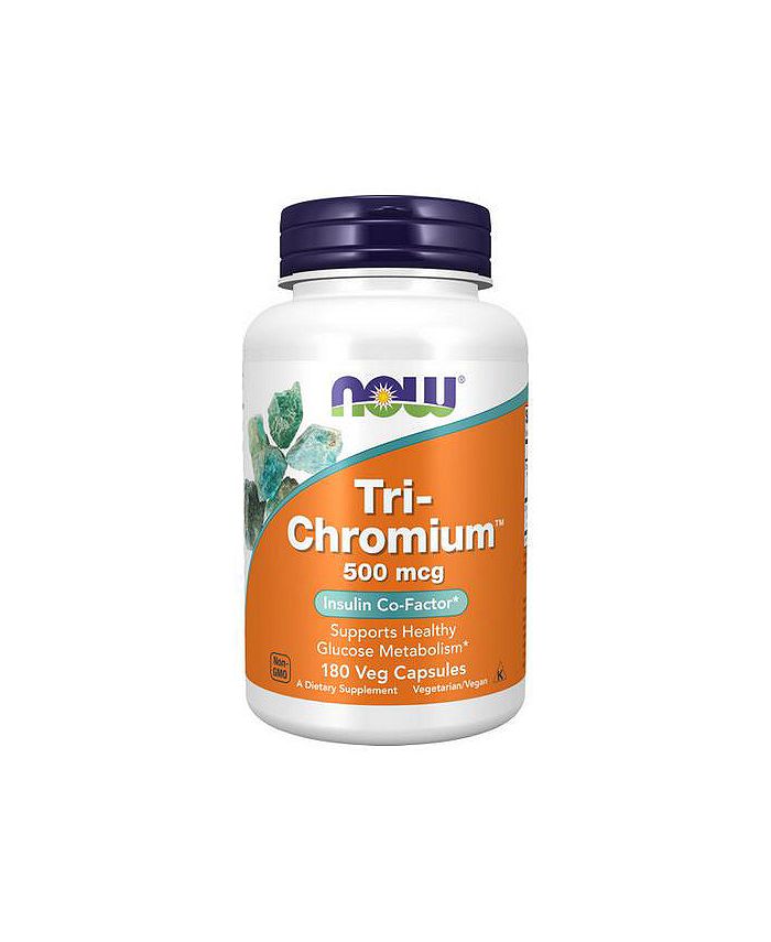 NOW Foods Tri-Chromium, 500 mcg, 180 Veg Caps - Macy's