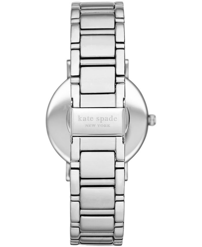 kate spade new york Women's Gramercy Three-Hand Silver-Tone Alloy Watch ...