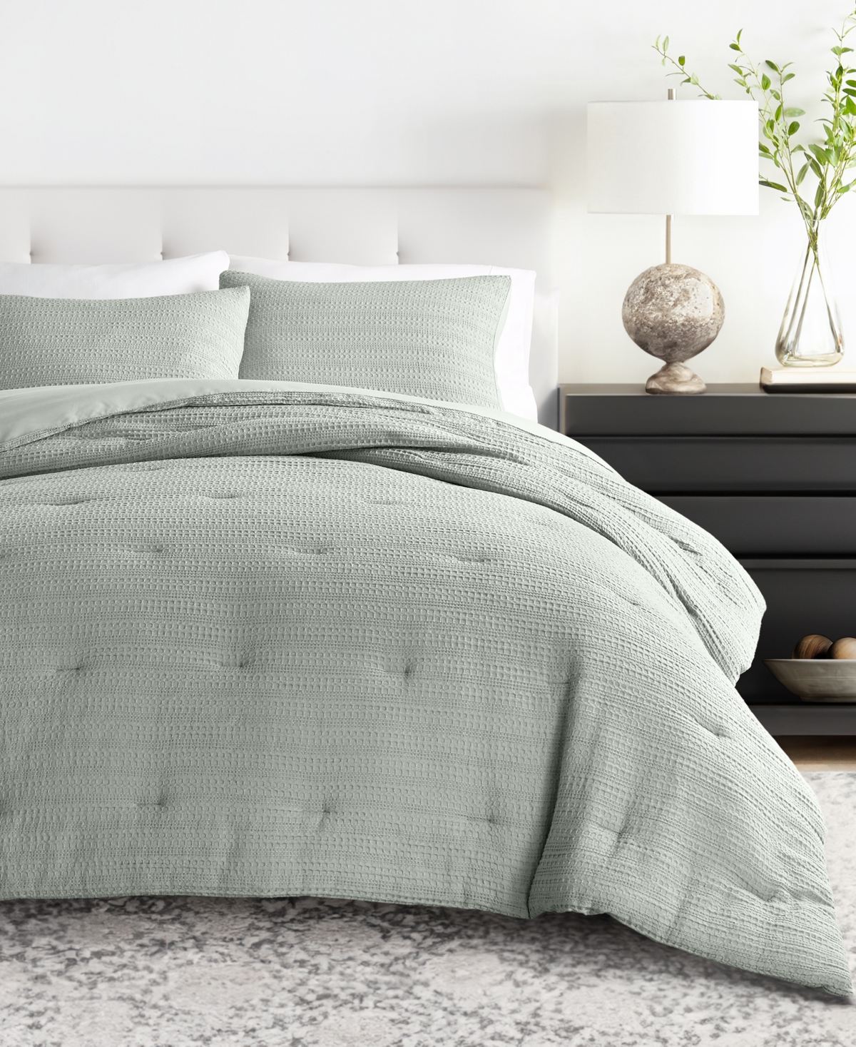 Click here for ienjoy Home Waffle Textured 3-Piece Comforter Set... prices