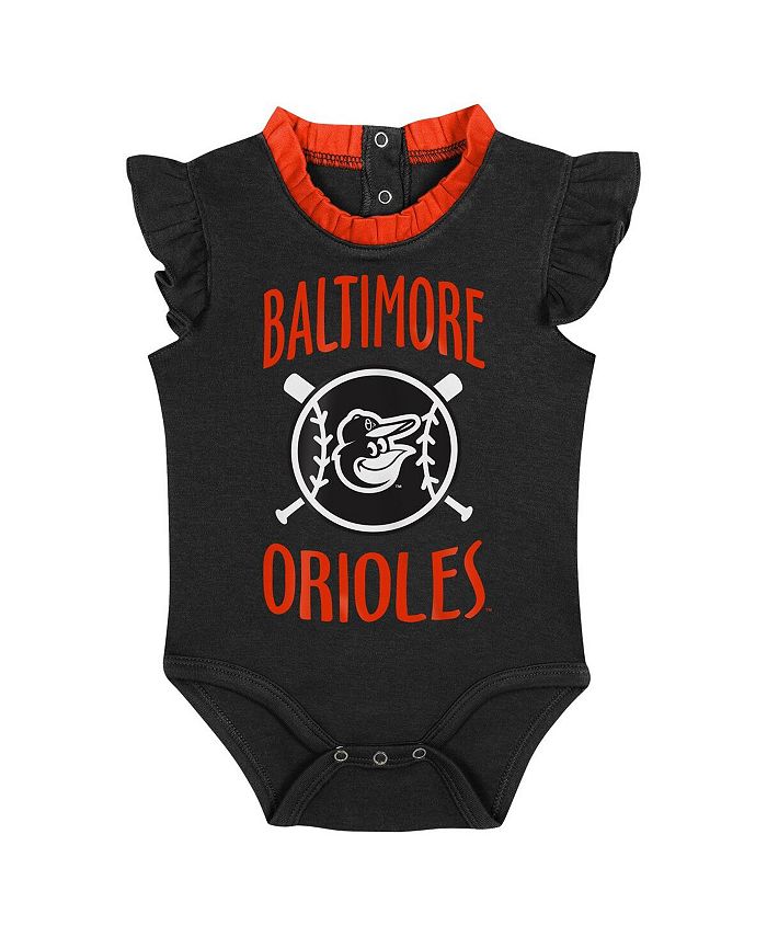 Fanatics Baby Boys and Girls Black, Gray Baltimore Orioles Two-Pack Fan ...