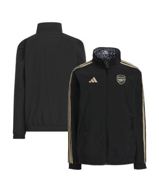 Big Boys adidas Black Arsenal 2023/24 Reversible Anthem Ian Wright Full ...