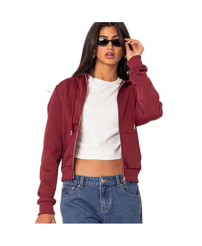 Edikted Women's Avery zip up hoodie - Macy's