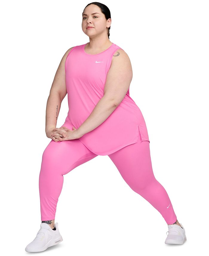 Nike Dri-FIT Plus Size Racerback Curved-Hem Tank Top - Macy's