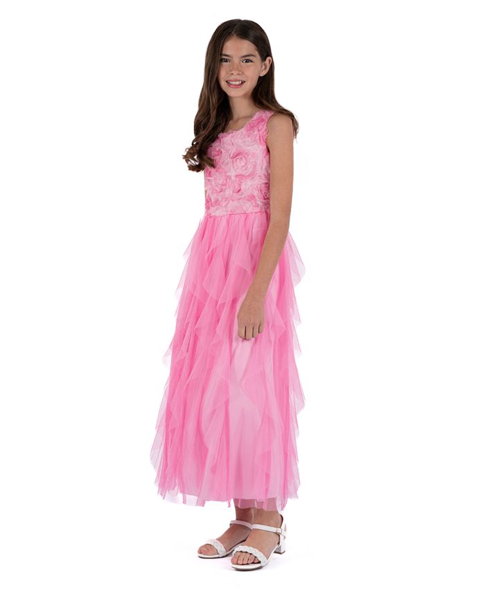 Speechless Big Girls Sleeveless Tulle Social Dress - Macy's