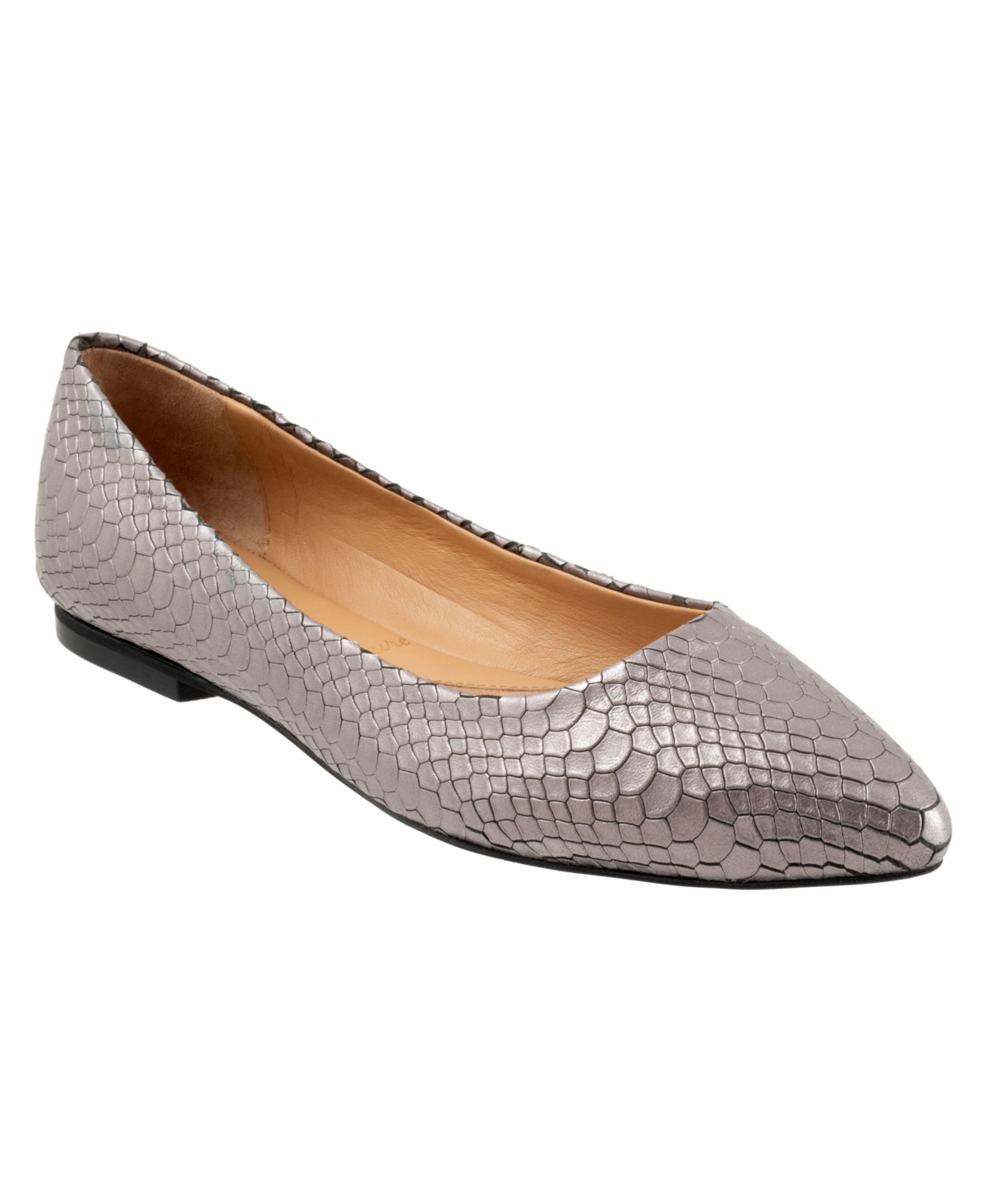 Click here for Trotters Estee Flat - Pewter snake prices
