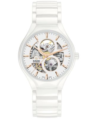 Rado Unisex Swiss Automatic True White High-Tech Ceramic Bracelet Watch ...
