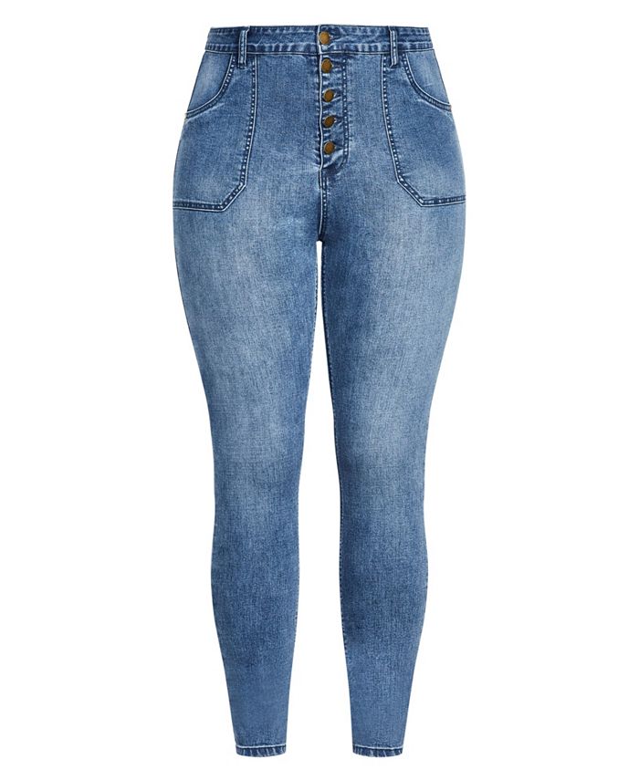 CITY CHIC Plus Size Harley Strut It Out Jean - Macy's