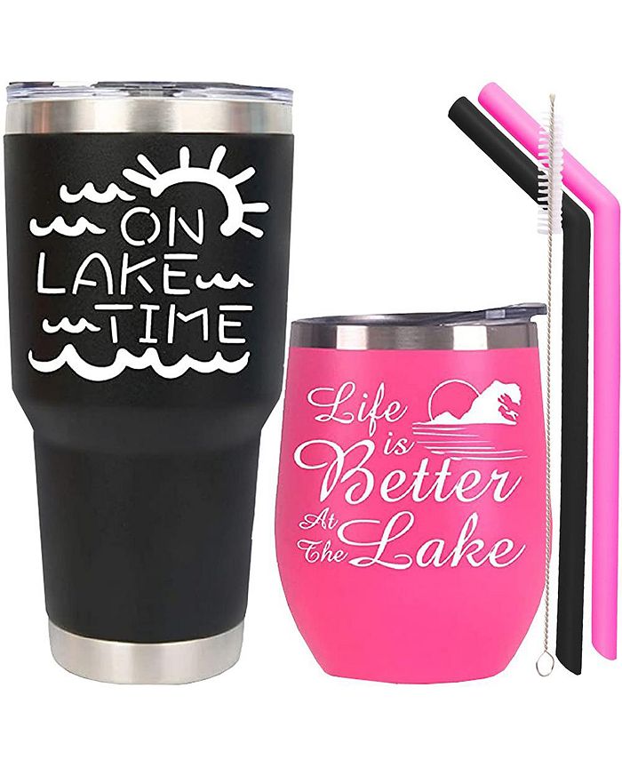 Meant2tobe Lake House Tumblers for Men and Women, Lake Life Mugs ...