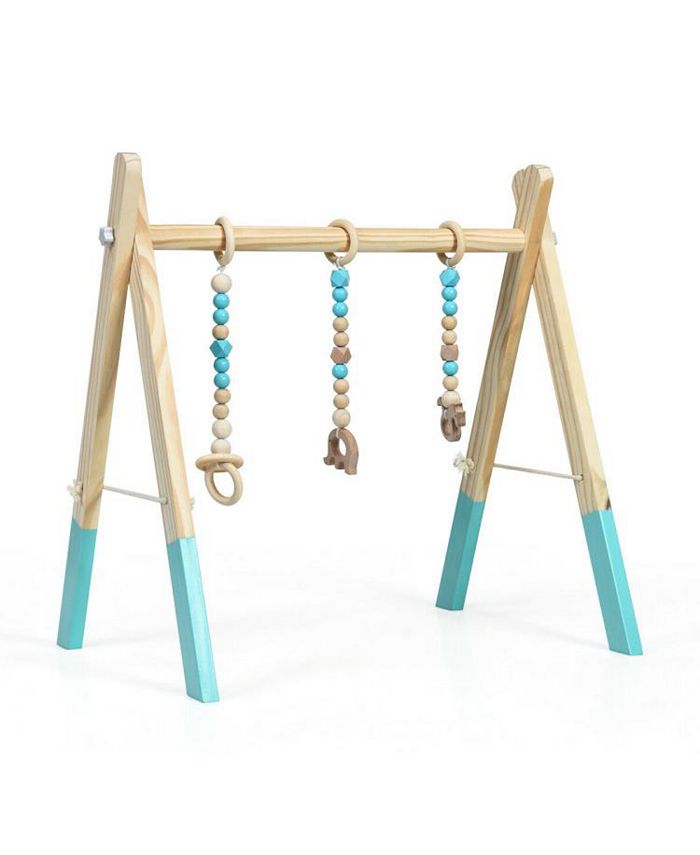 Slickblue Portable 3 Wooden Newborn Baby Exercise Activity Gym Teething ...