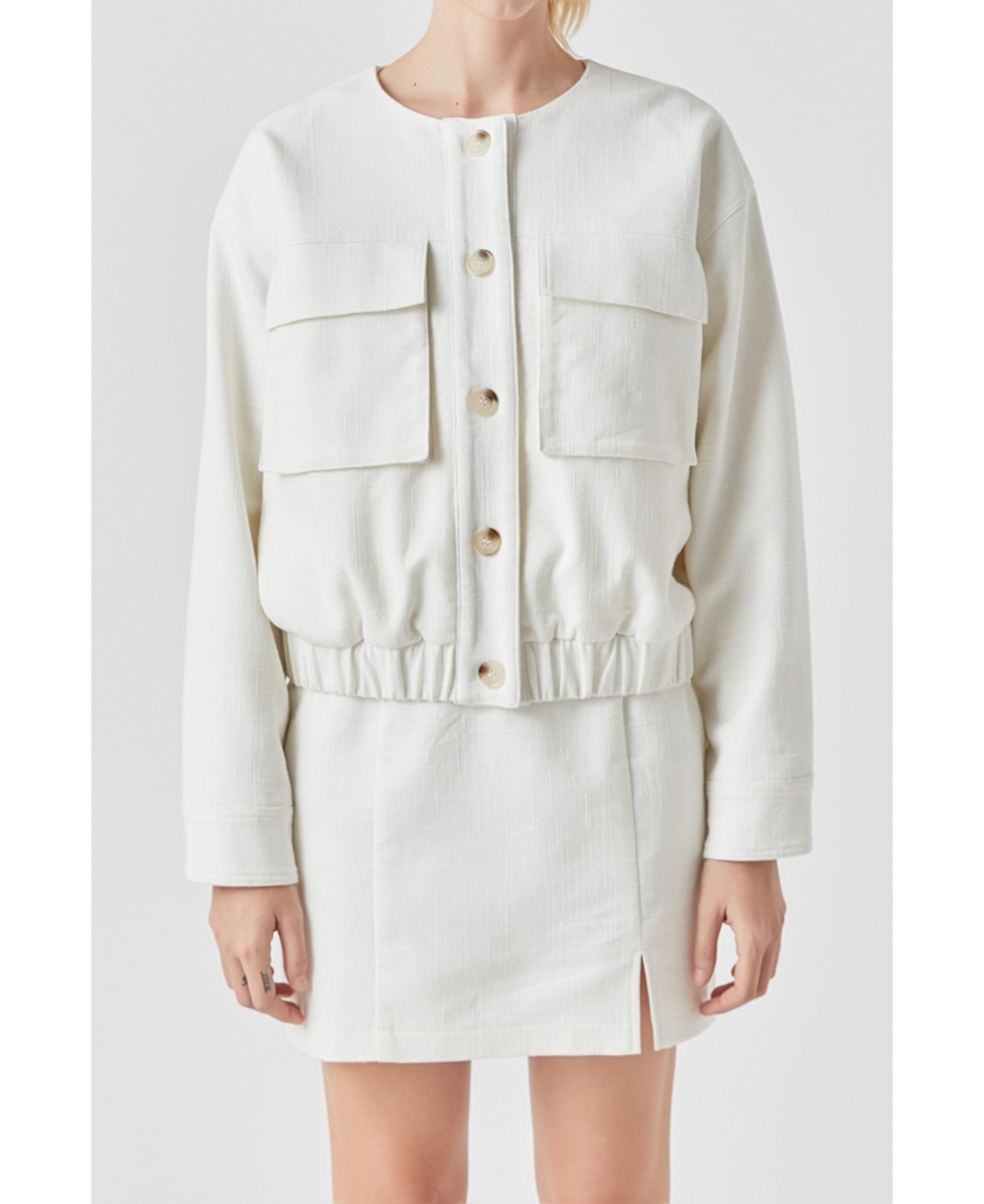 Click here for Womens Pocket Linen Jacket - Natural prices