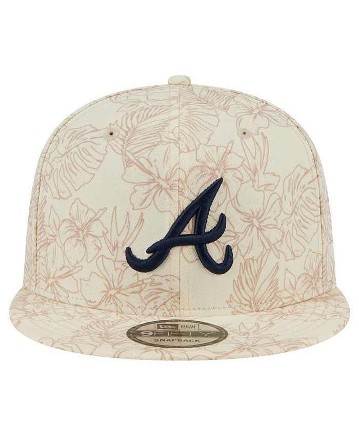 New Era Men's Cream Atlanta Braves Spring Training Leaf 9FIFTY Snapback ...