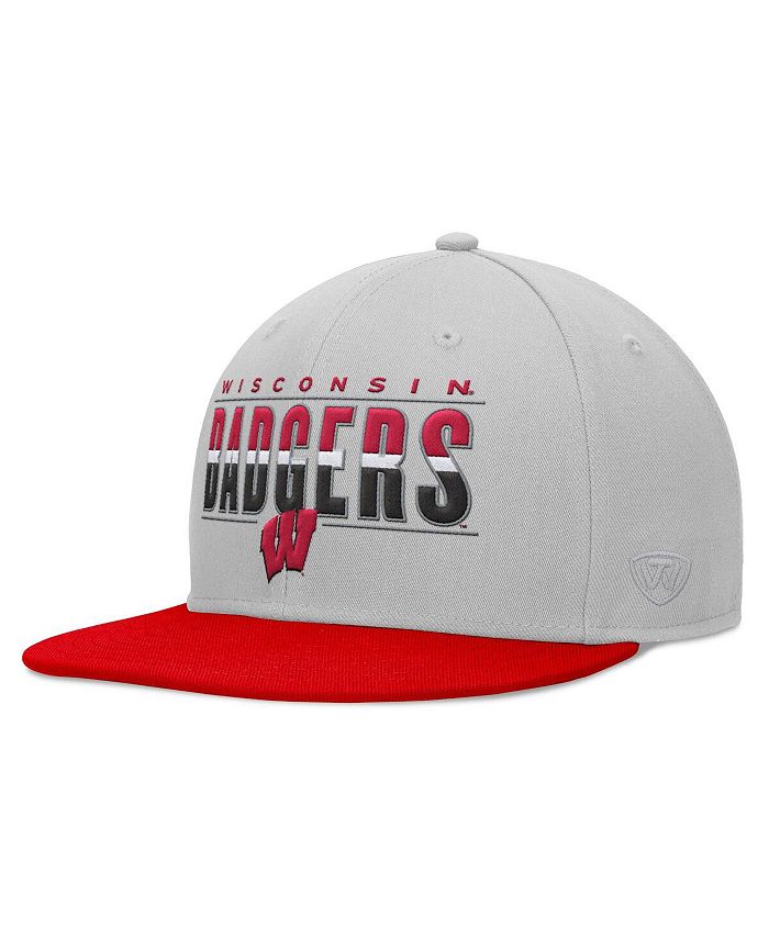 Top of the World Men's Gray Wisconsin Badgers Hudson Snapback Hat - Macy's