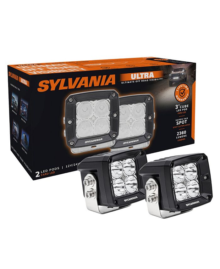 Sylvania - Ultra 3 Inch Cube LED Light Pod - Spot Light 2360 Raw Lumens ...