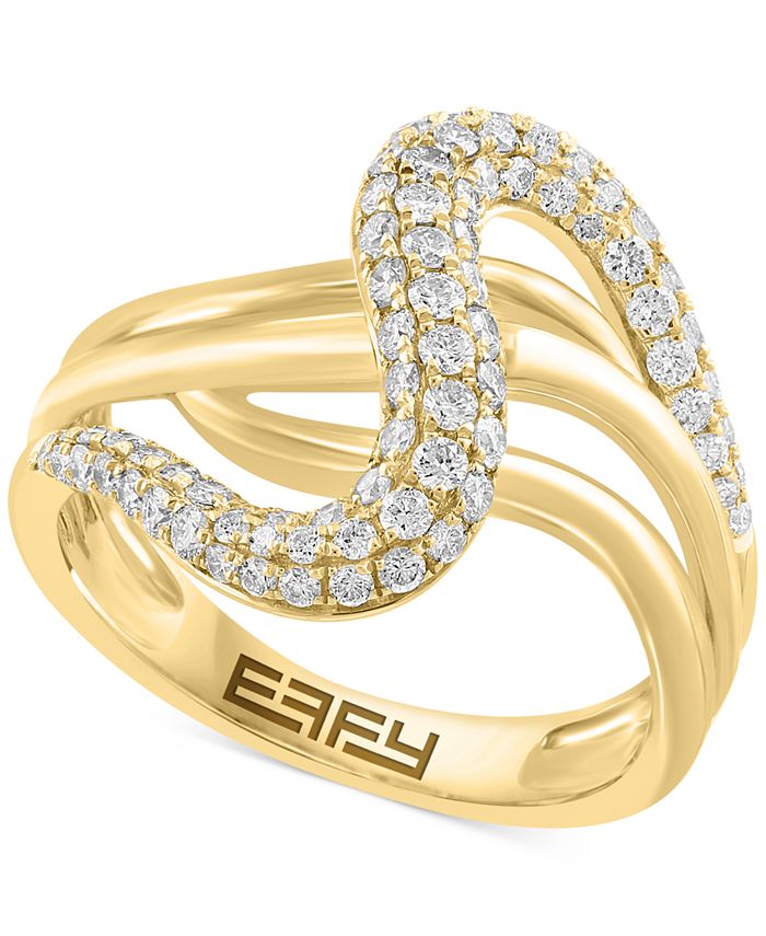 EFFY Collection EFFY® Diamond Pavé Multirow Swirl Ring (3/4 ct. t.w ...