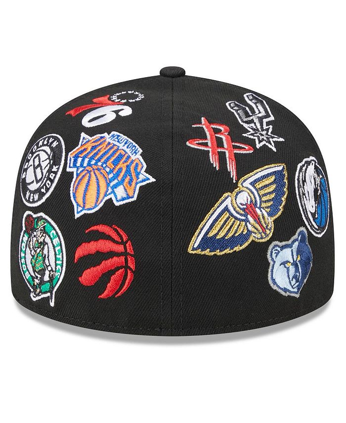 New Era Men's Black 2024 NBA All-Star Game Allover Logos 59FIFTY Fitted ...