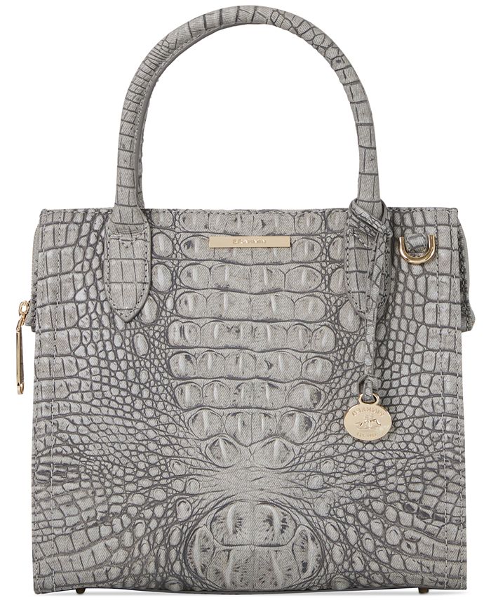 Brahmin Caroline Fairest Grey Tetra Small Leather Satchel - Macy's