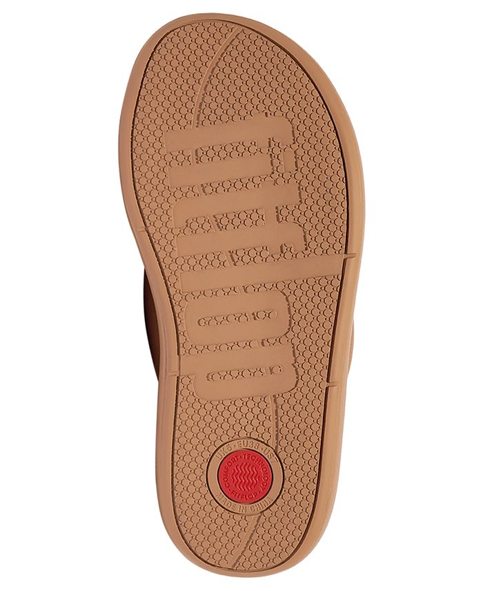 FitFlop Women's Iqushion D-Luxe Padded Leather Flip-Flops - Macy's