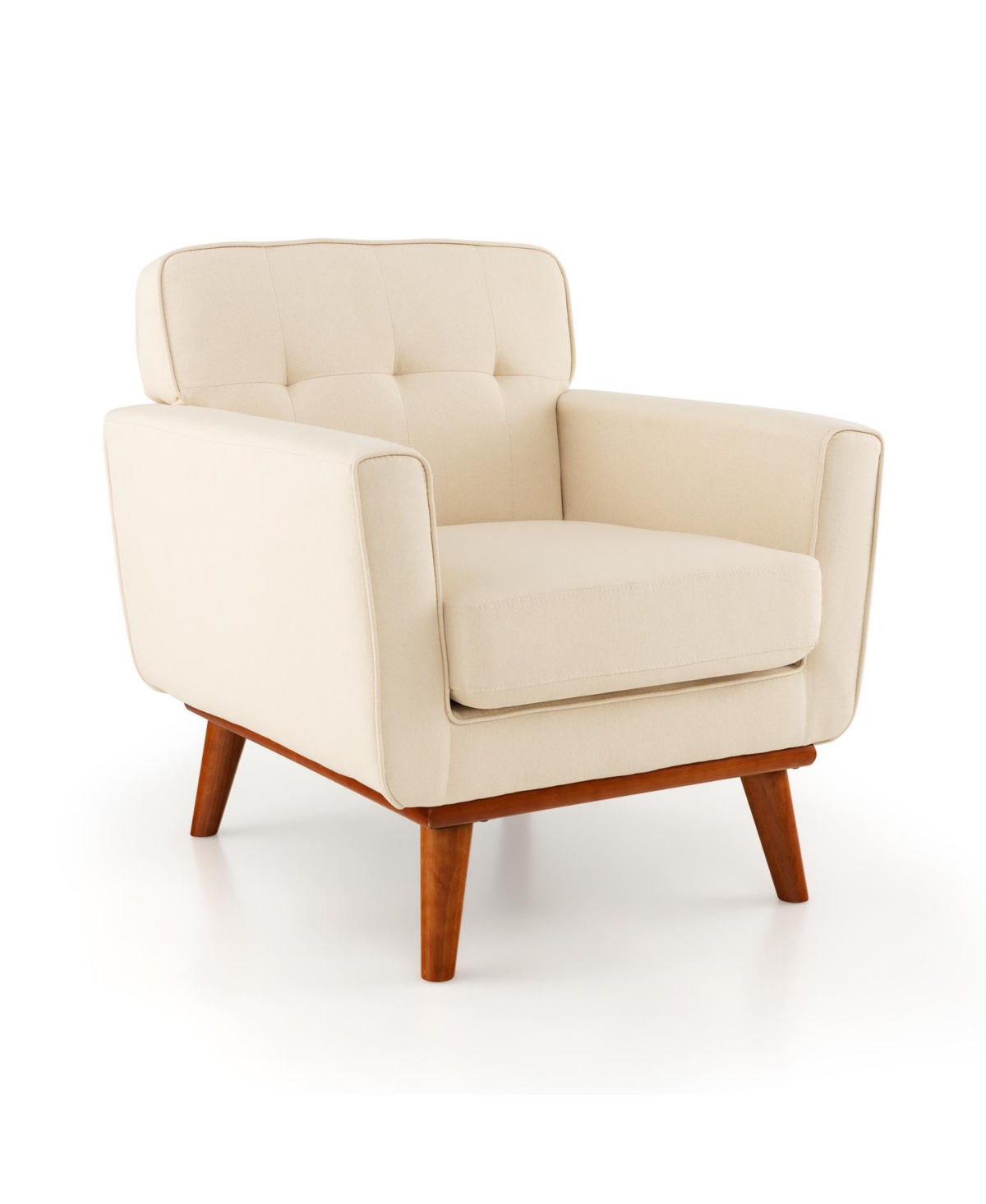 Click here for Modern Accent Chair Upholstered Linen Fabric Armch... prices