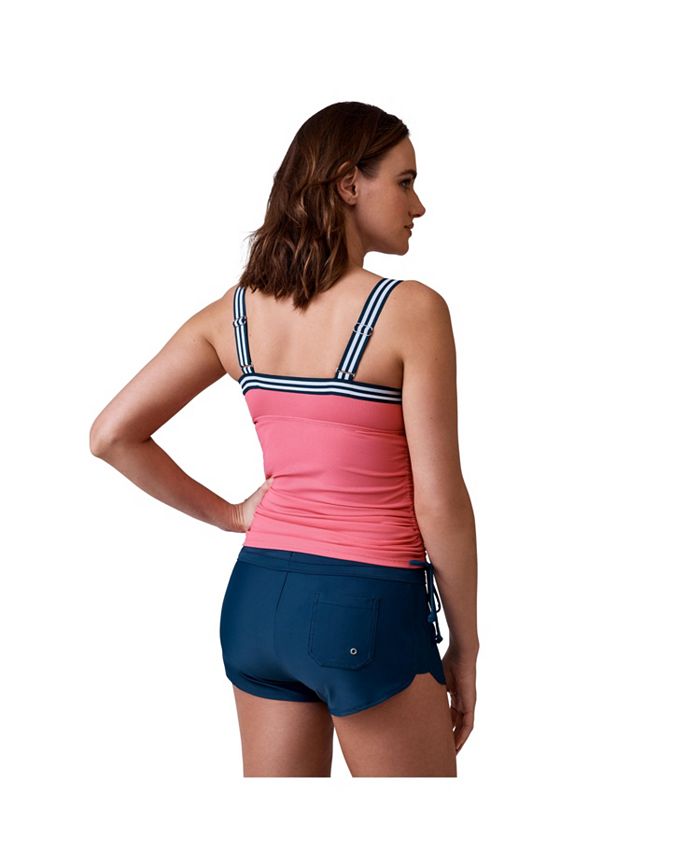 Free Country Women's Track Stripe Tankini Top - Macy's