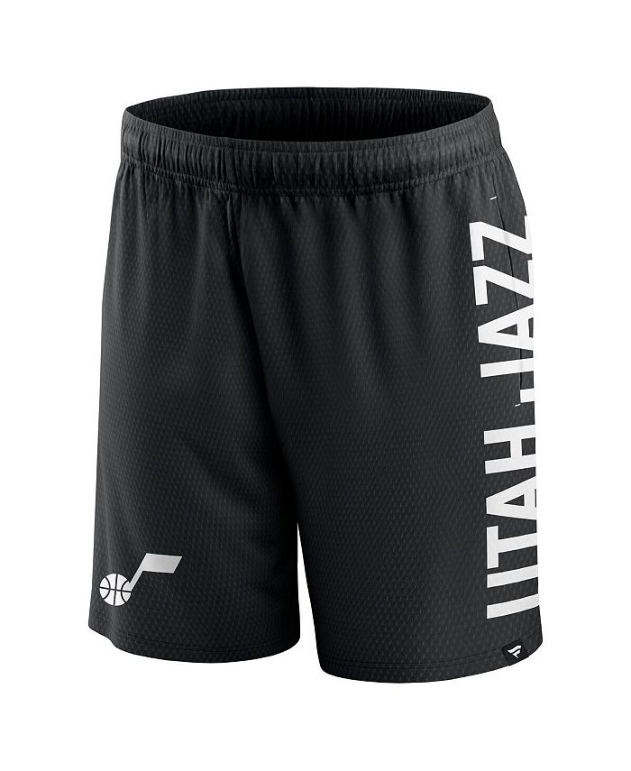 Fanatics Men's Black Utah Jazz Post Up Mesh Shorts - Macy's