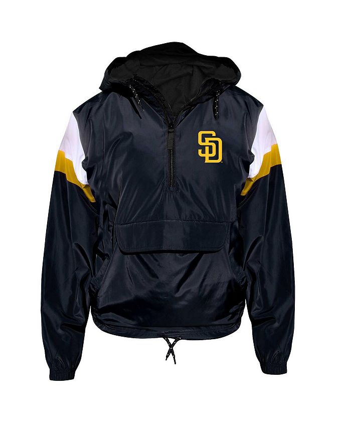 Profile Women's Black San Diego Padres Plus Size Anorak Quarter-Zip ...