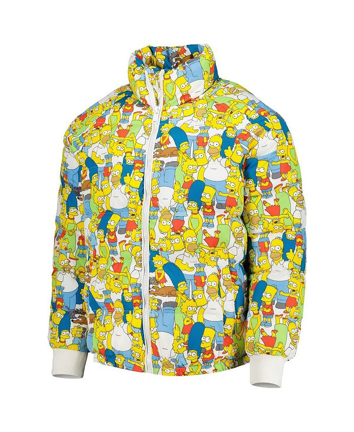 Freeze Max Men's White The Simpsons Family Raglan Full-Zip Puffer ...