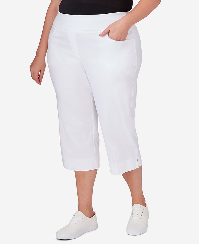 Ruby Rd. Plus Size Pull-On Silky Tech Capri Pants - Macy's