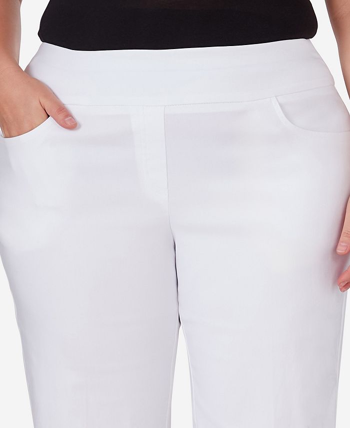 Ruby Rd. Plus Size Pull-On Silky Tech Capri Pants - Macy's