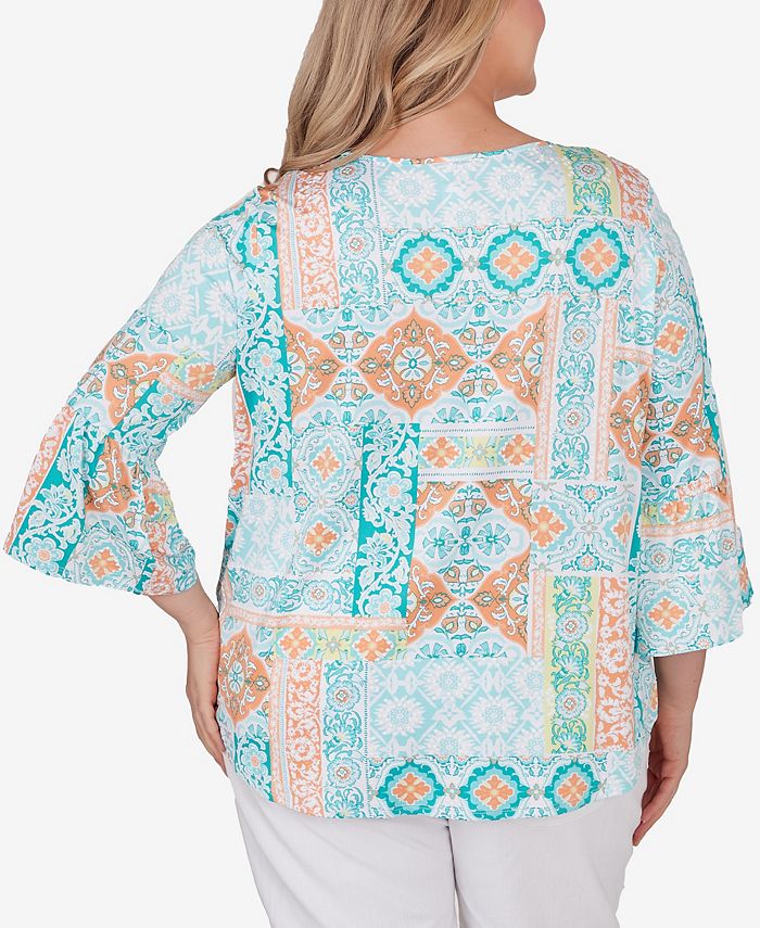 Ruby Rd. Plus Size Breezy Eclectic Knit Top - Macy's
