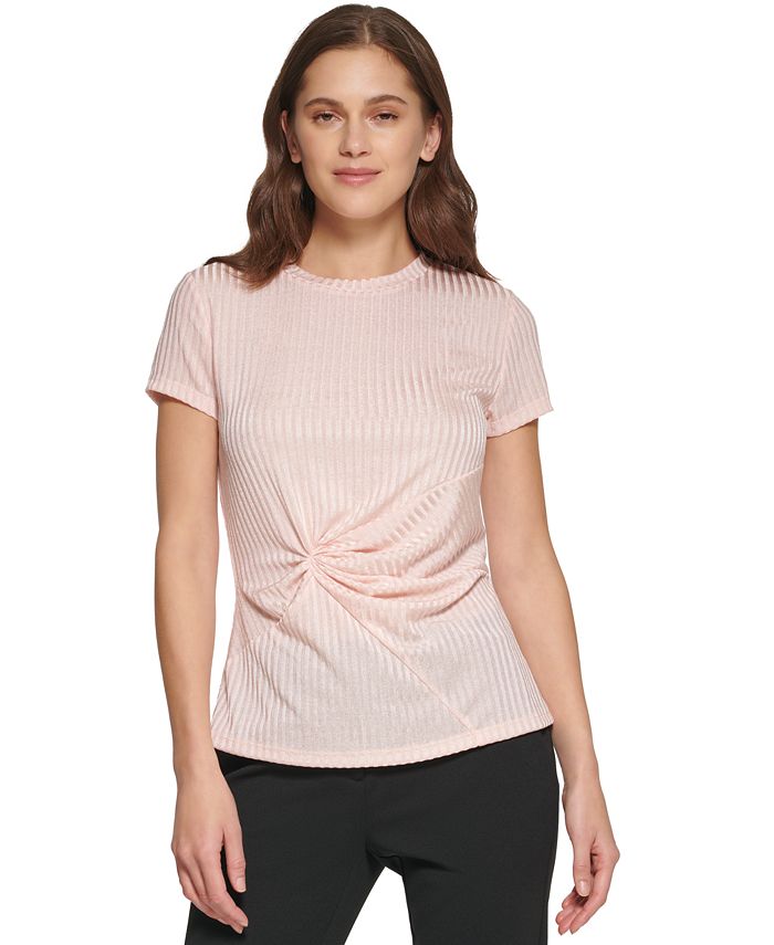 DKNY Petite Side-Knot Top - Macy's