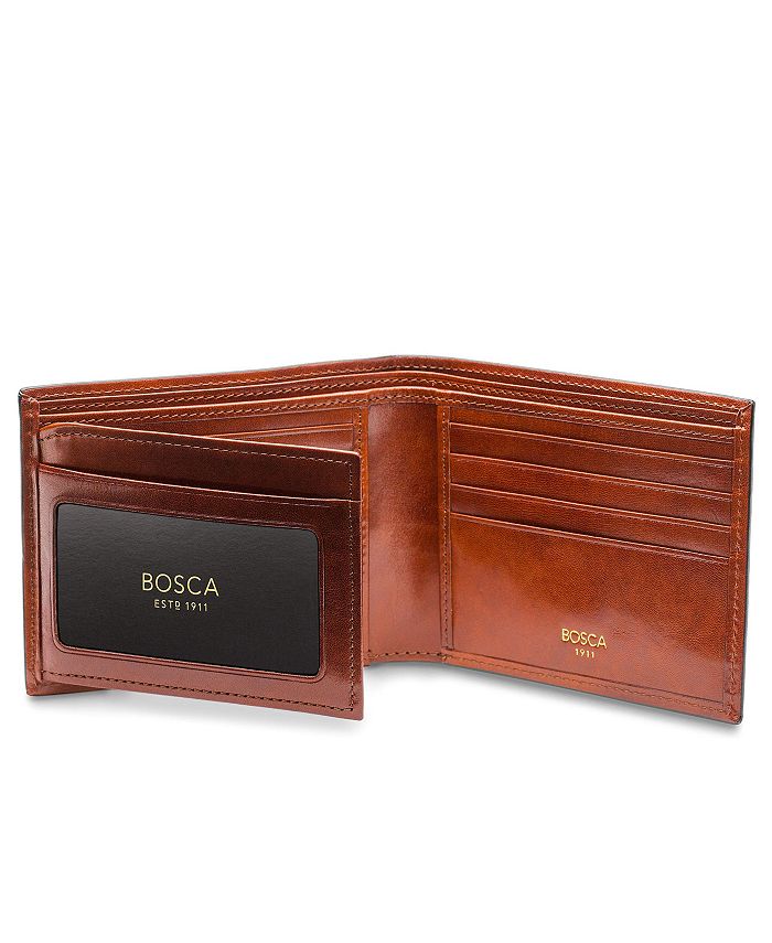 Bosca Men's Wallet, Old Leather Continental Bifold Wallet with I.D ...