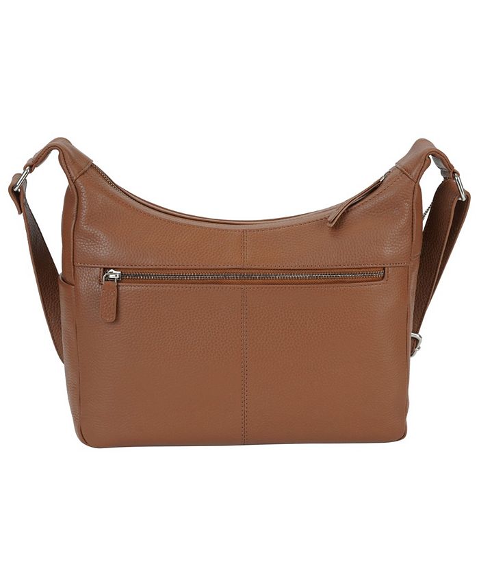 Mancini Pebble June Leather Crossbody Handbag - Macy's