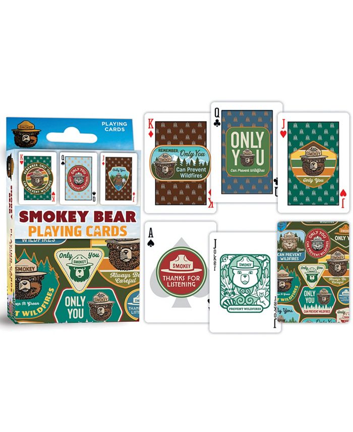 Masterpieces Officially Licensed Smoky Bear Playing Cards 54 Card Deck ...