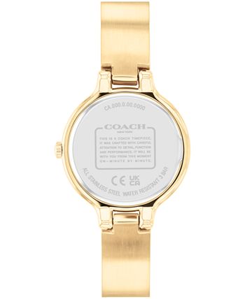 COACH Women's Chelsea Gold-Tone and Bronze Signature C Bangle Watch ...
