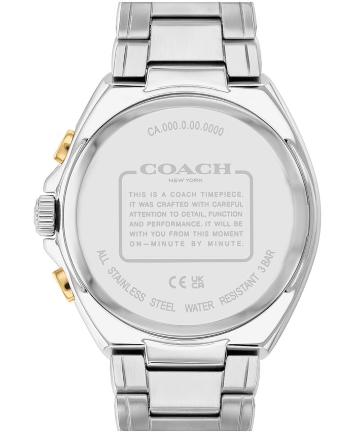 COACH Men's Jackson Two-Tone Stainless Steel Watch 45mm - Macy's