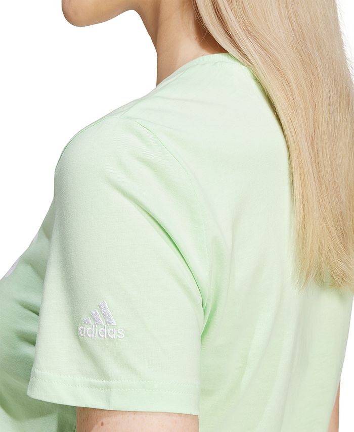 adidas Women's Essentials Cotton Linear Logo T-Shirt - Macy's