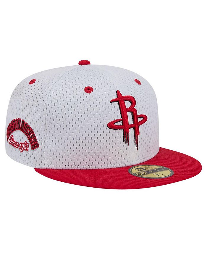New Era Men's White, Red Houston Rockets Throwback 2Tone 59FIFTY Fitted ...