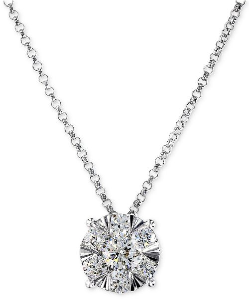 EFFY Collection EFFY Diamond Pendant Necklace in 14k White Gold (3/5 ct ...